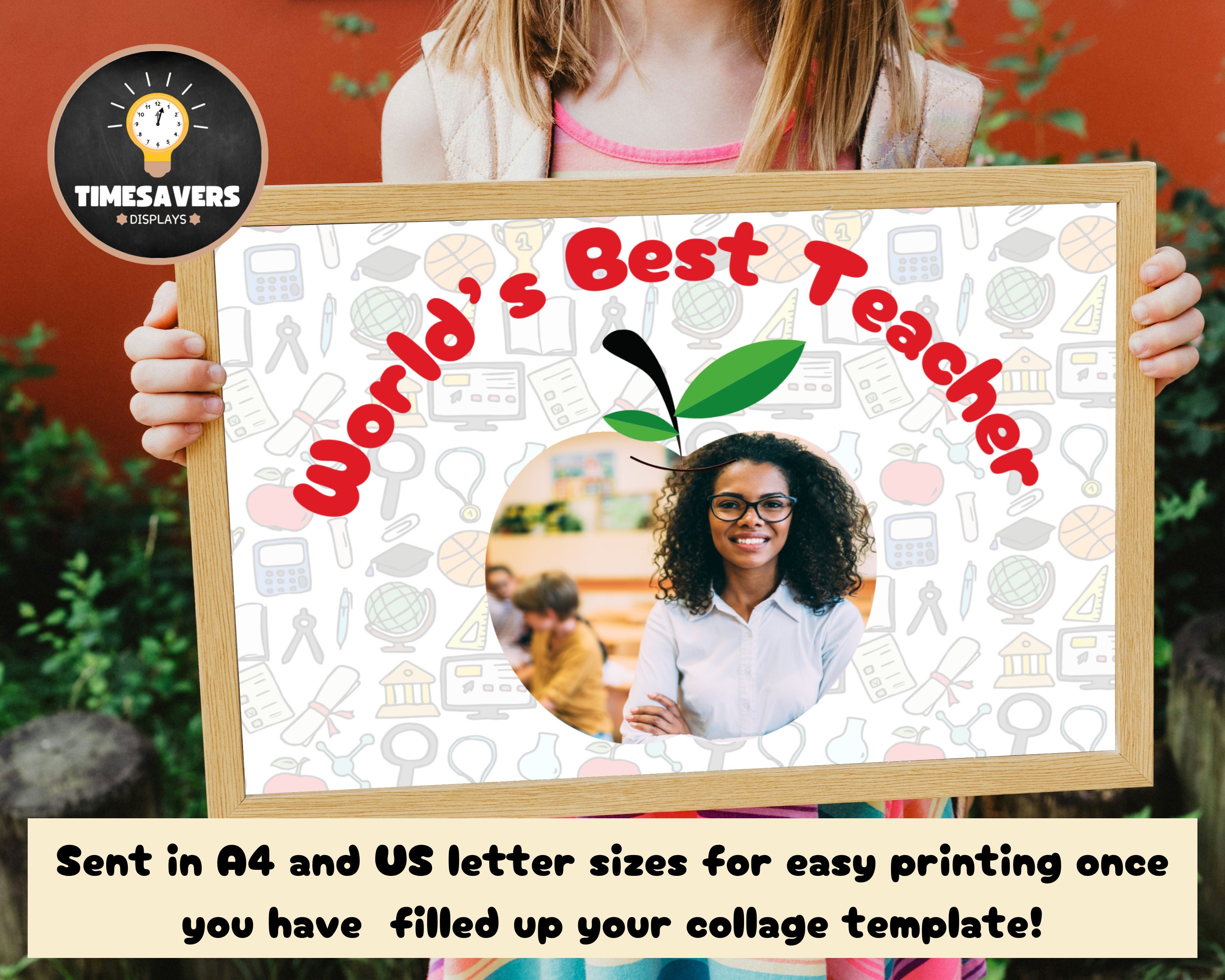 Best Teacher Photo Collage Template, Teacher Gift Digital Download ...