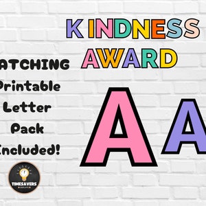 Certificate Template Editable, Kindness Award, School Class CANVA ...