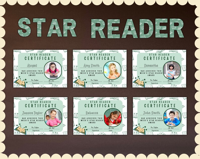 Certificate Template Editable, Reading Award, School Class CANVA ...