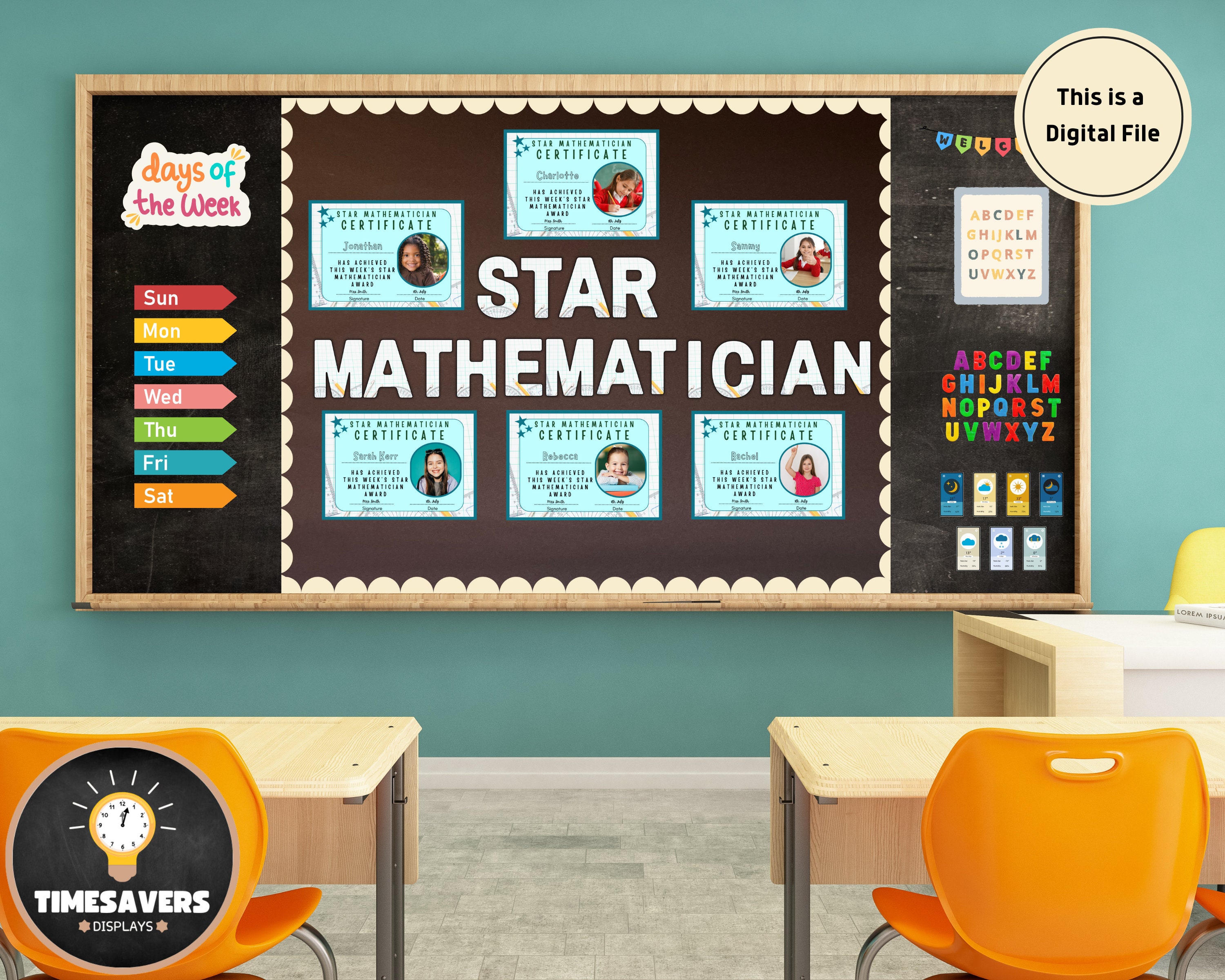 Certificate Template Editable, Maths Award, School Class Editable CANVA ...