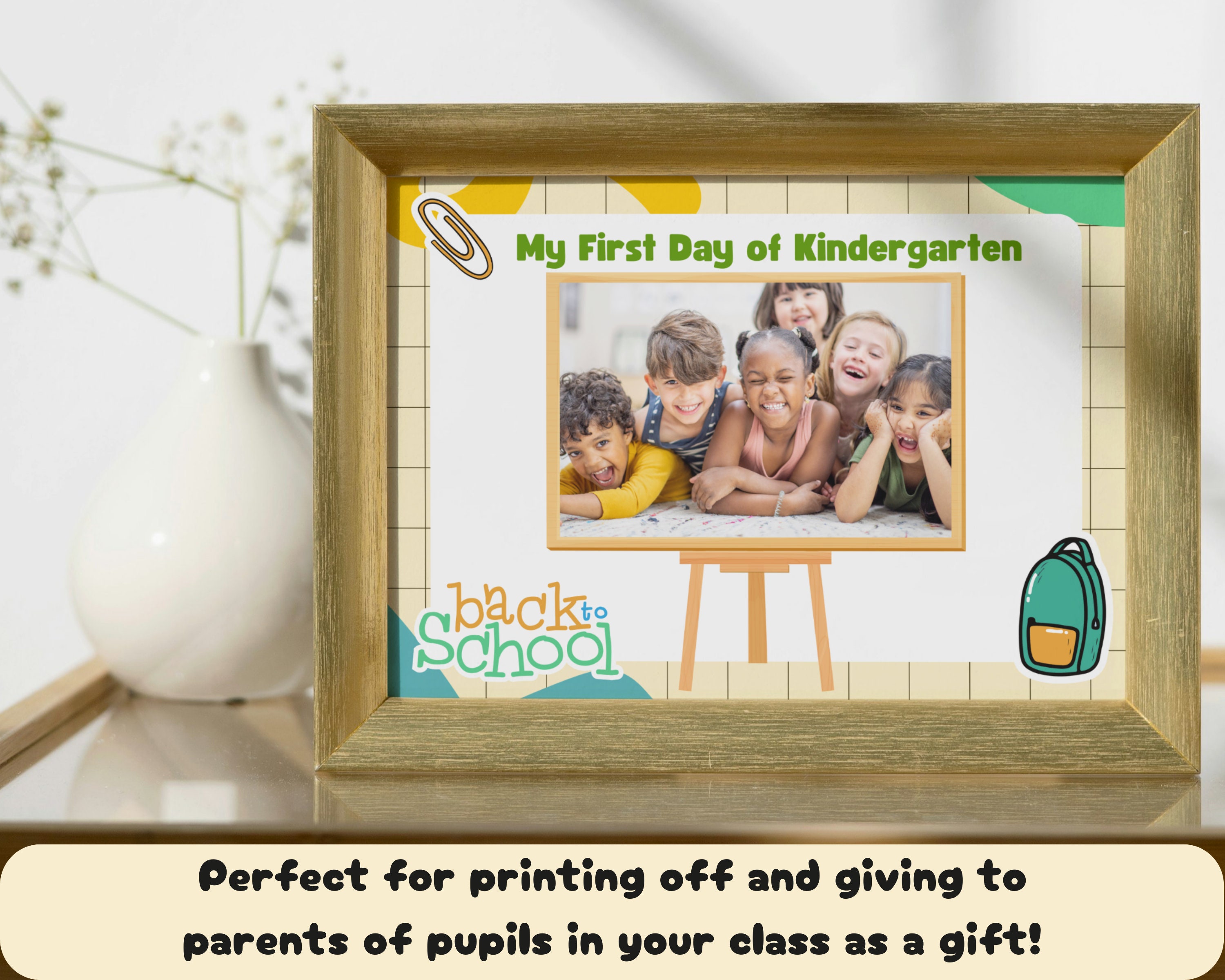 First Day of Kindergarten Editable Template, School Class CANVA ...