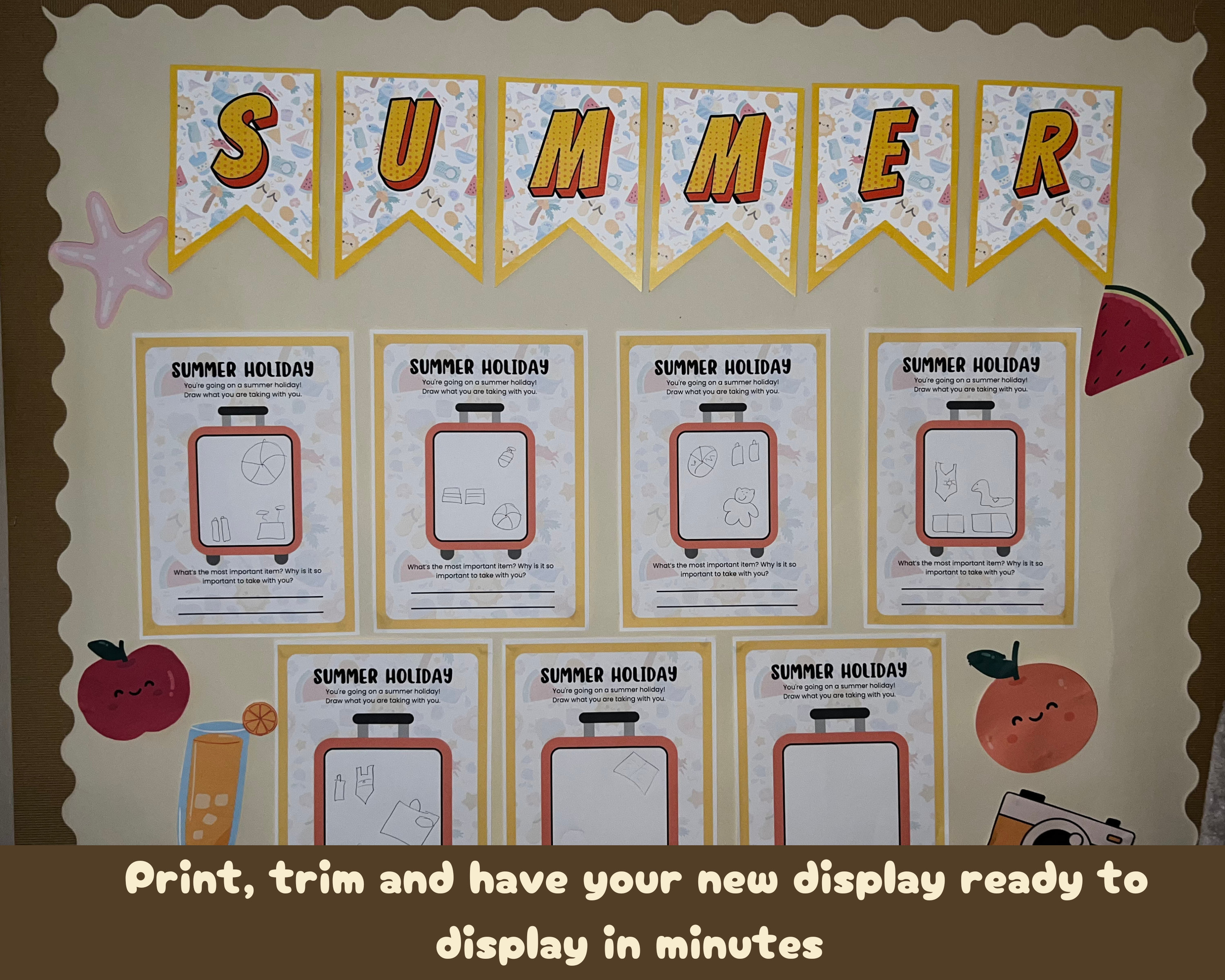 Classroom Decor Summer, Printable Classroom Displays, Printable Digital ...