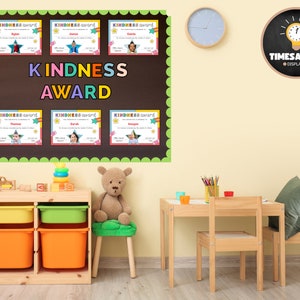 Certificate Template Editable, Kindness Award, School Class CANVA ...
