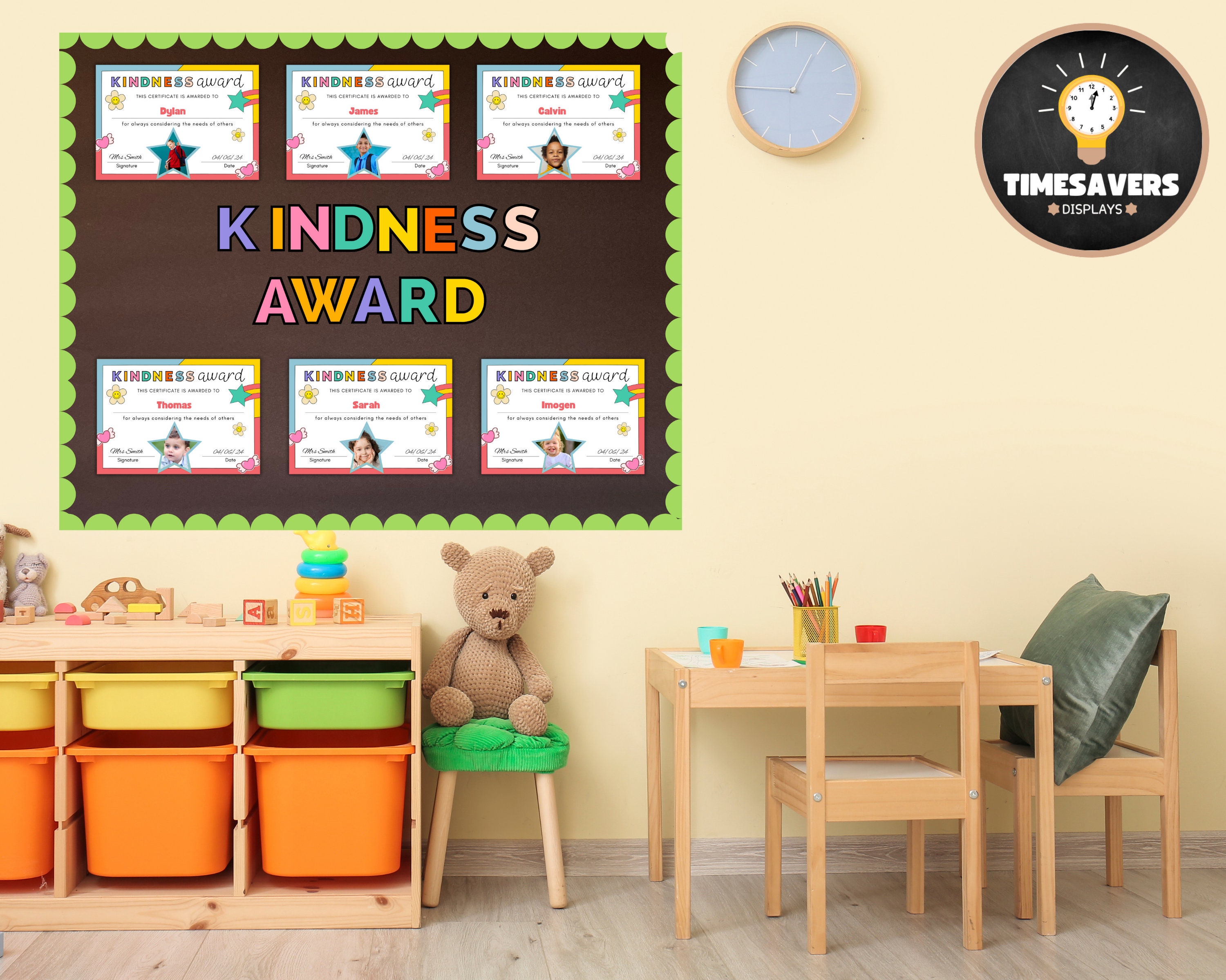 Certificate Template Editable, Kindness Award, School Class CANVA ...