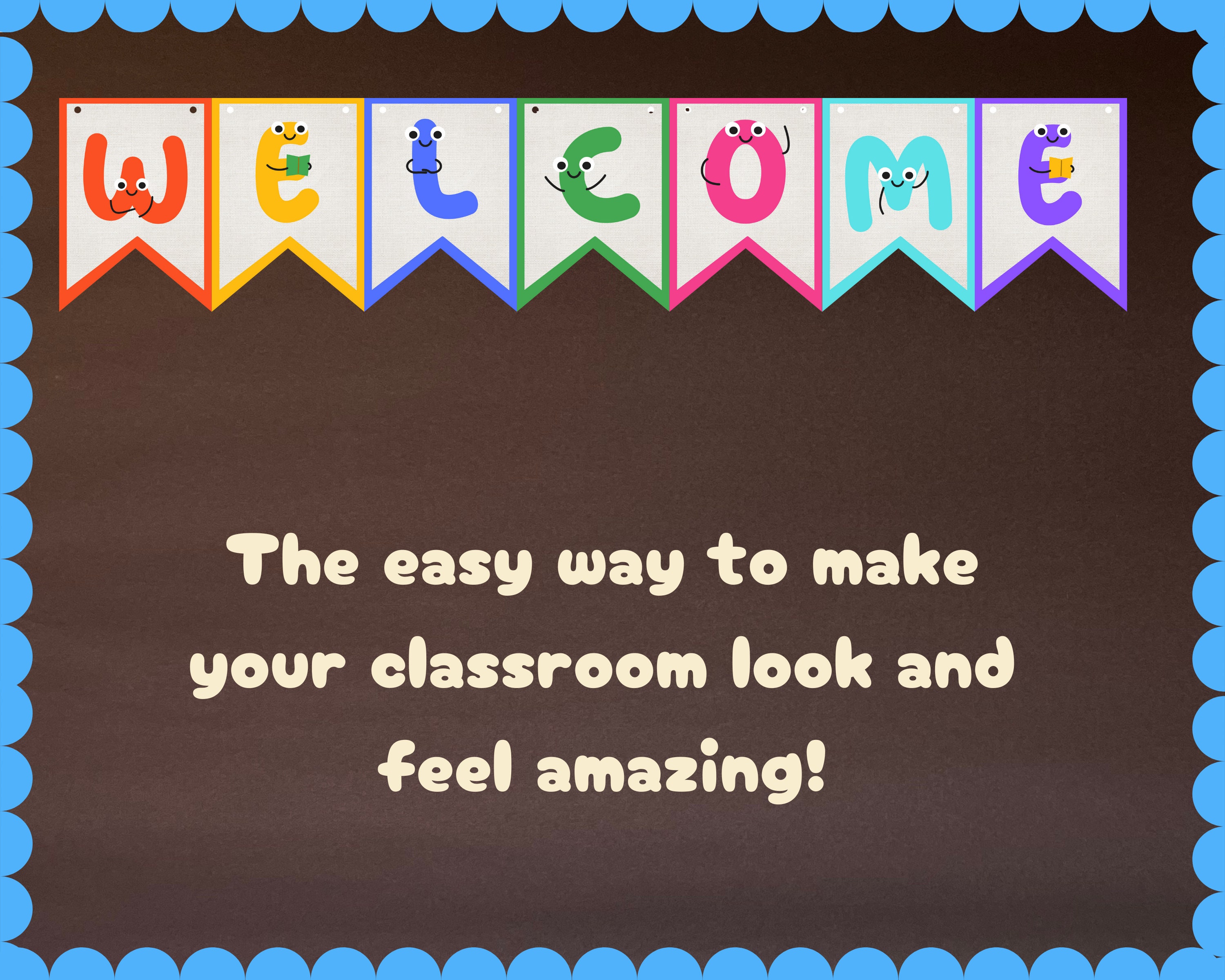 Welcome Bunting, Printable Cute Character Welcome Bunting, Rainbow Boho ...