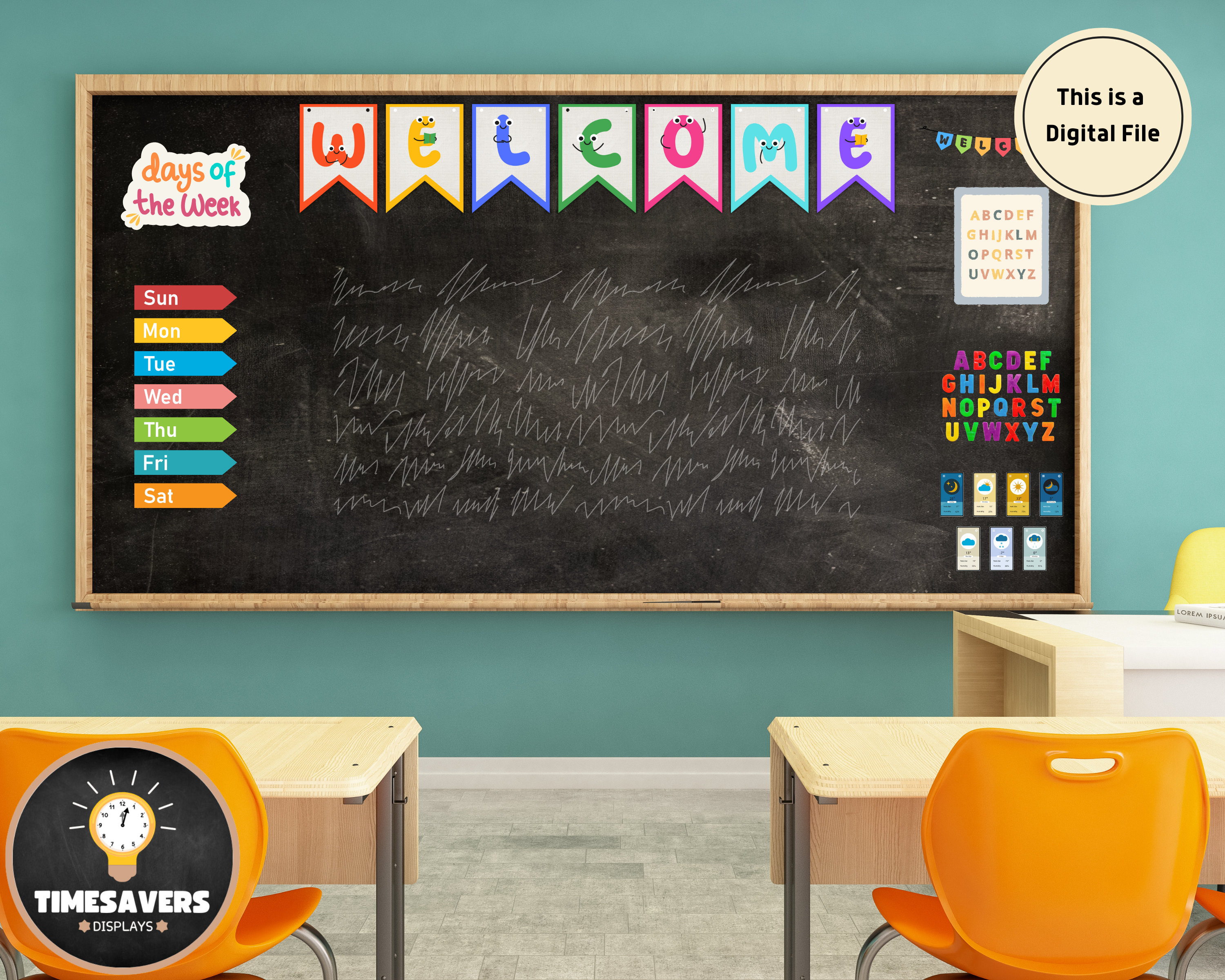 Welcome Bunting, Printable Cute Character Welcome Bunting, Rainbow Boho ...