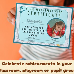Certificate Template Editable, Maths Award, School Class Editable CANVA ...