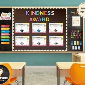 Certificate Template Editable, Kindness Award, School Class CANVA ...