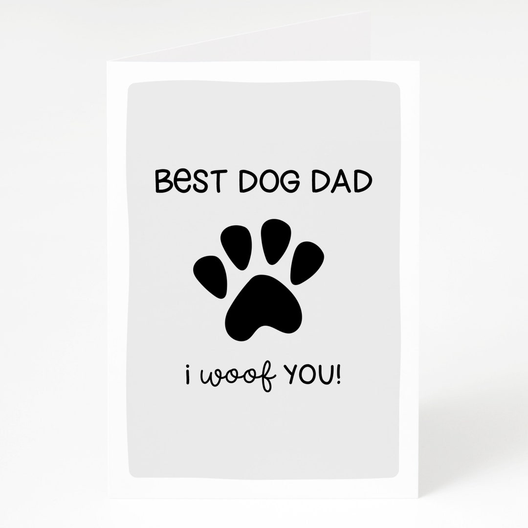 Best Dog Dad Card, Pawther's Day Card, Father's Day Card for Dog Dads ...