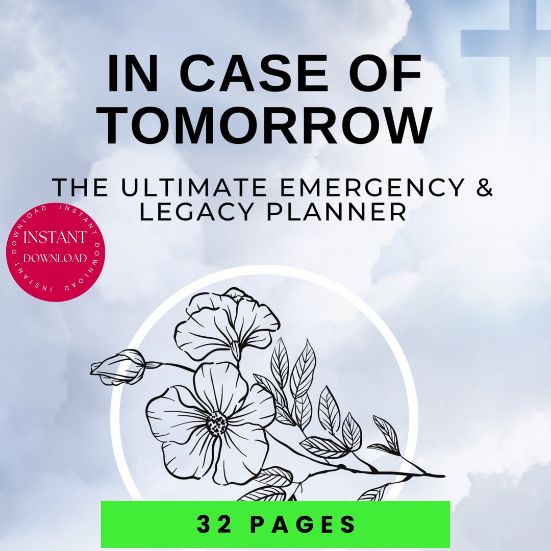Emergency Binder Planner: End of Life, Military, Estate (printable PDF ...