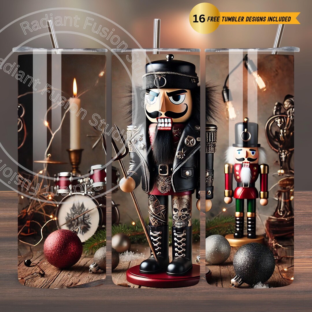 Gothic Nutcracker Tumbler Wrap: Punk Christmas PNG (digital Download ...