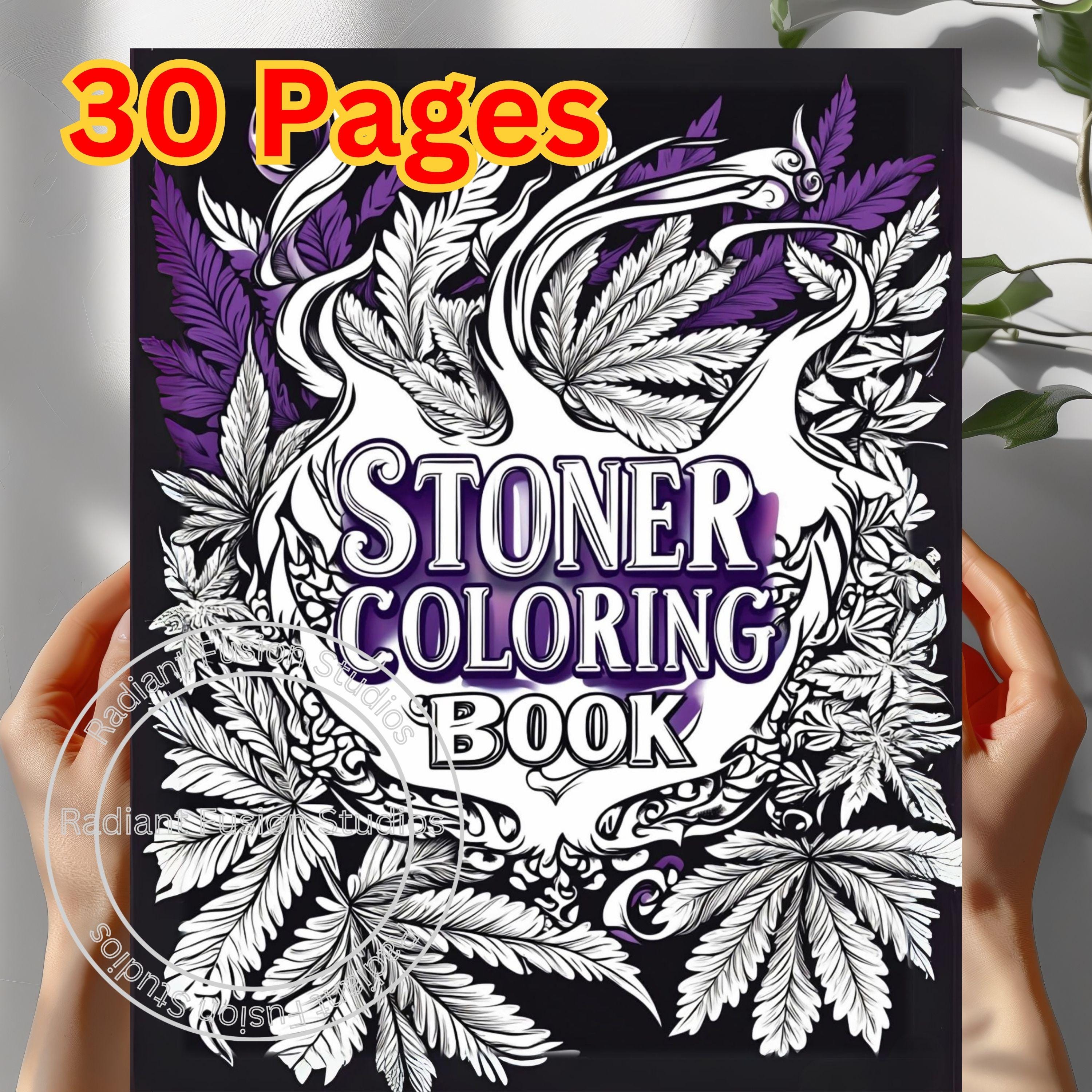 Trippy Stoner Coloring Pages | Funny Relaxation Designs (digital ...