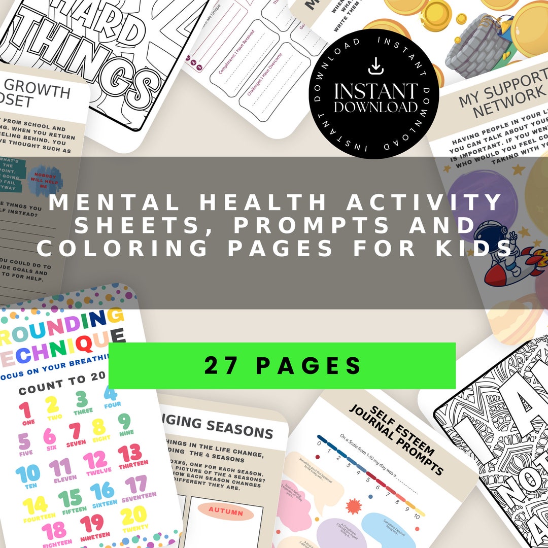 Therapy Worksheets Self Care Gift Therapist Worksheets Teen Self Esteem ...