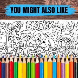 Halloween Giant Coloring Page | Coloring Table Cloth for Kids | Paper ...