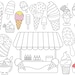 Ice Cream Giant Coloring Banner | Big Printable Coloring Page ...