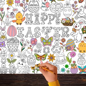 Easter Giant Coloring Page | Big Printable Coloring Tablecloth ...