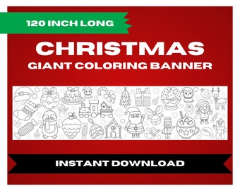 Giant Coloring Banner Instant Download Coloring Poster for Kids ...