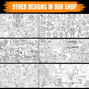 10 Cute Halloween Coloring Pages | Kids Coloring Activity | Instant ...