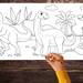Dinosaur Giant Coloring Banner| Big Printable Coloring Page | Birthday ...