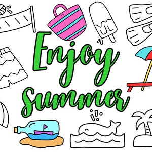 Giant Coloring Banner Summer Printable Coloring Activity Banner - Etsy