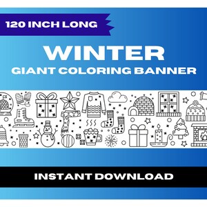 Giant Coloring Banner Instant Download Coloring Poster for Kids ...
