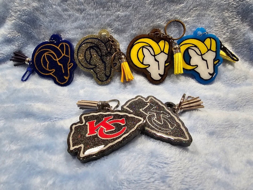 Handmade Rams and Chiefs Keychains - Etsy