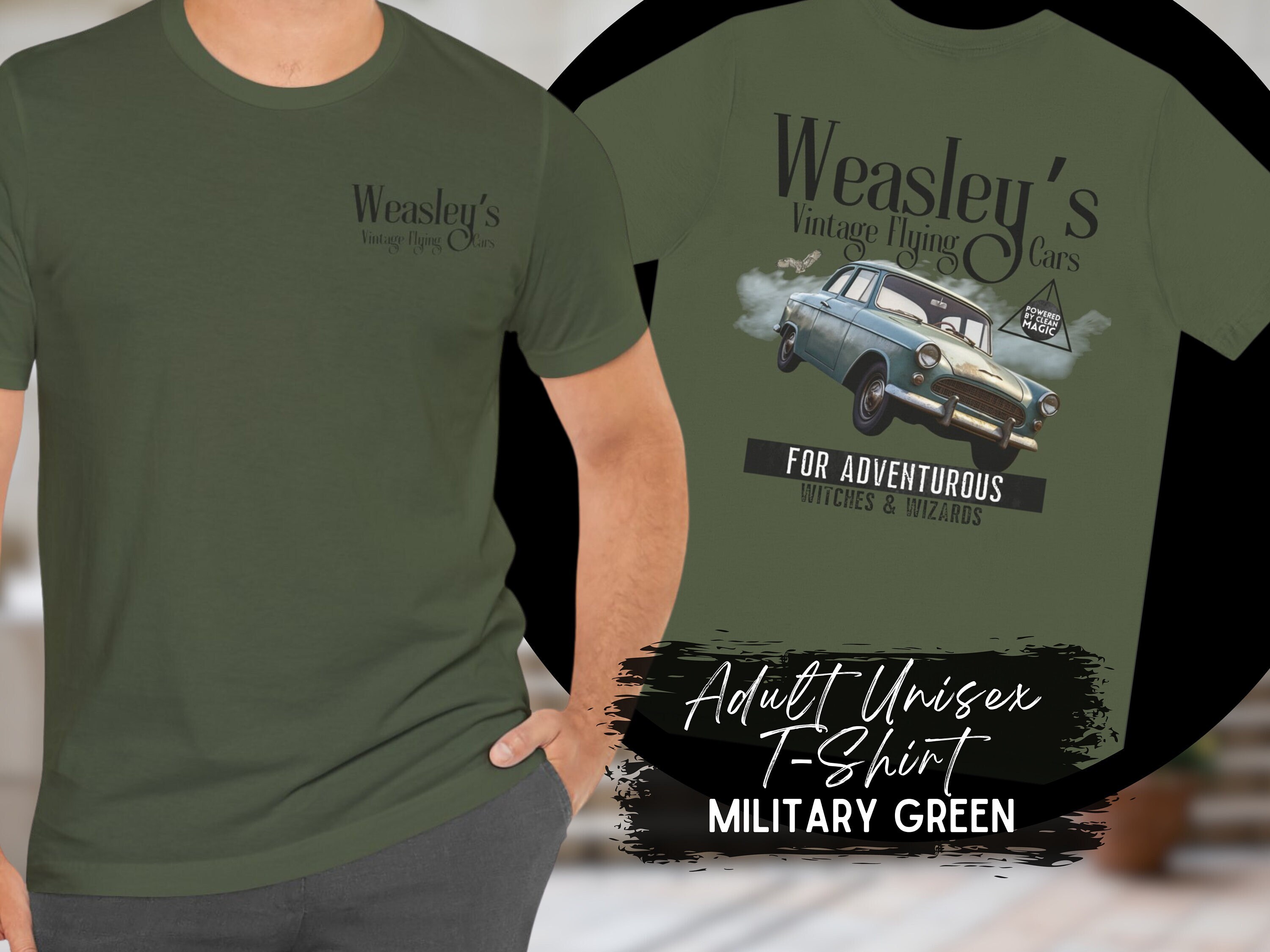 Weasley's Vintage Flying Car Shirt, Potterhead Hoodies, Magical HP ...