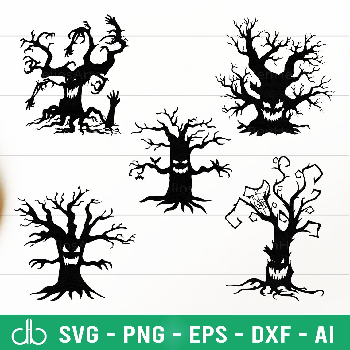 Halloween Tree SVG Bundle, Scary Tree SVG, Dead Tree SVG, Spooky Tree ...