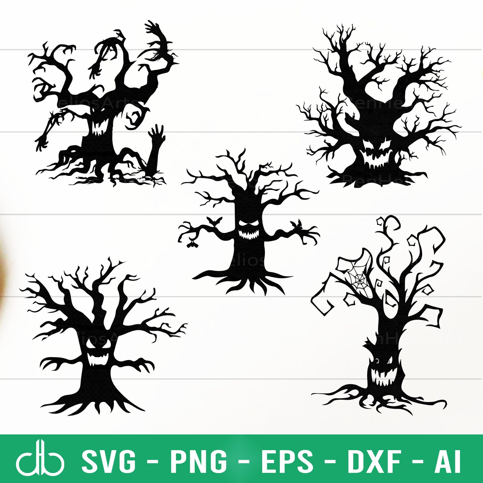 Halloween Tree SVG Bundle, Scary Tree SVG, Dead Tree SVG, Spooky Tree ...