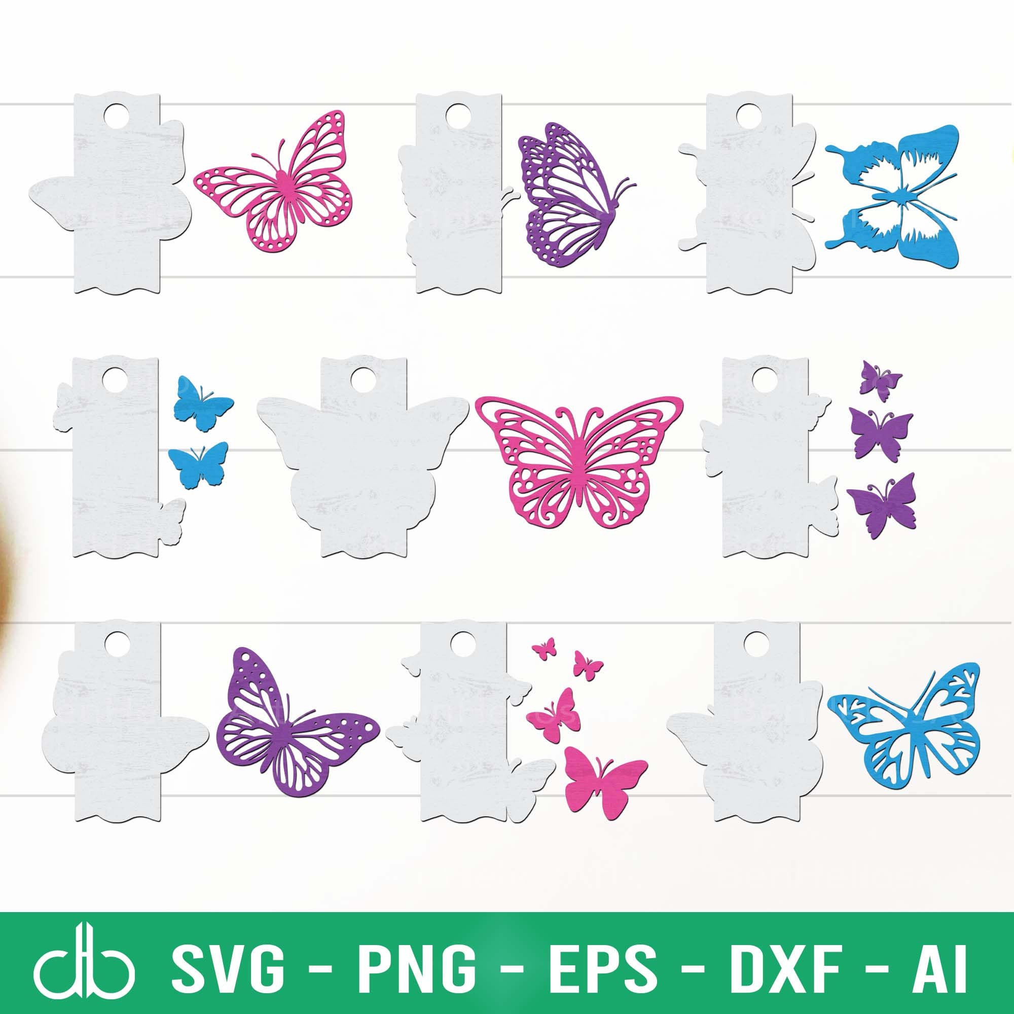 Butterfly Tumbler Topper SVG Bundle, Butterfly Stanley Topper SVG ...