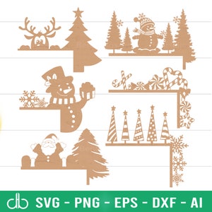 Christmas Door Corners SVG, Christmas Door Corner SVG Bundle, Christmas ...