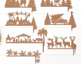 Christmas Door Corners SVG, Christmas Door Corner SVG Bundle, Christmas ...