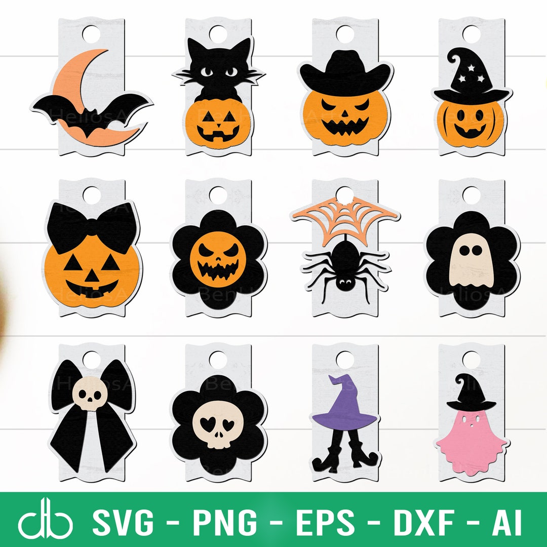 Cute Halloween Tumbler Topper SVG Bundle, Halloween Stanley Topper SVG ...