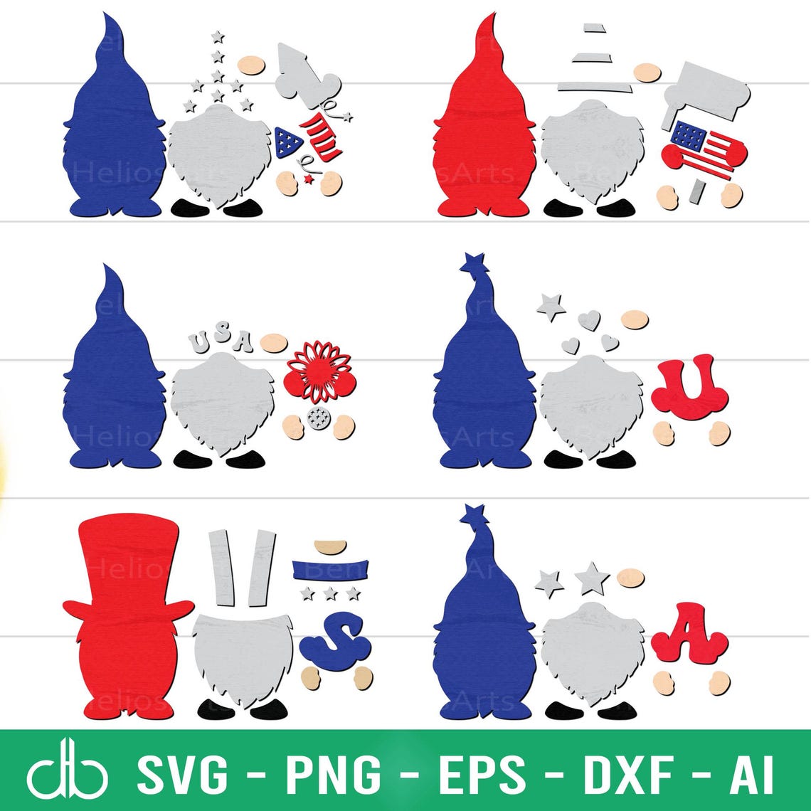 Happy 4th of July Gnomes SVG, Patriotic Gnome SVG, Independence Day ...