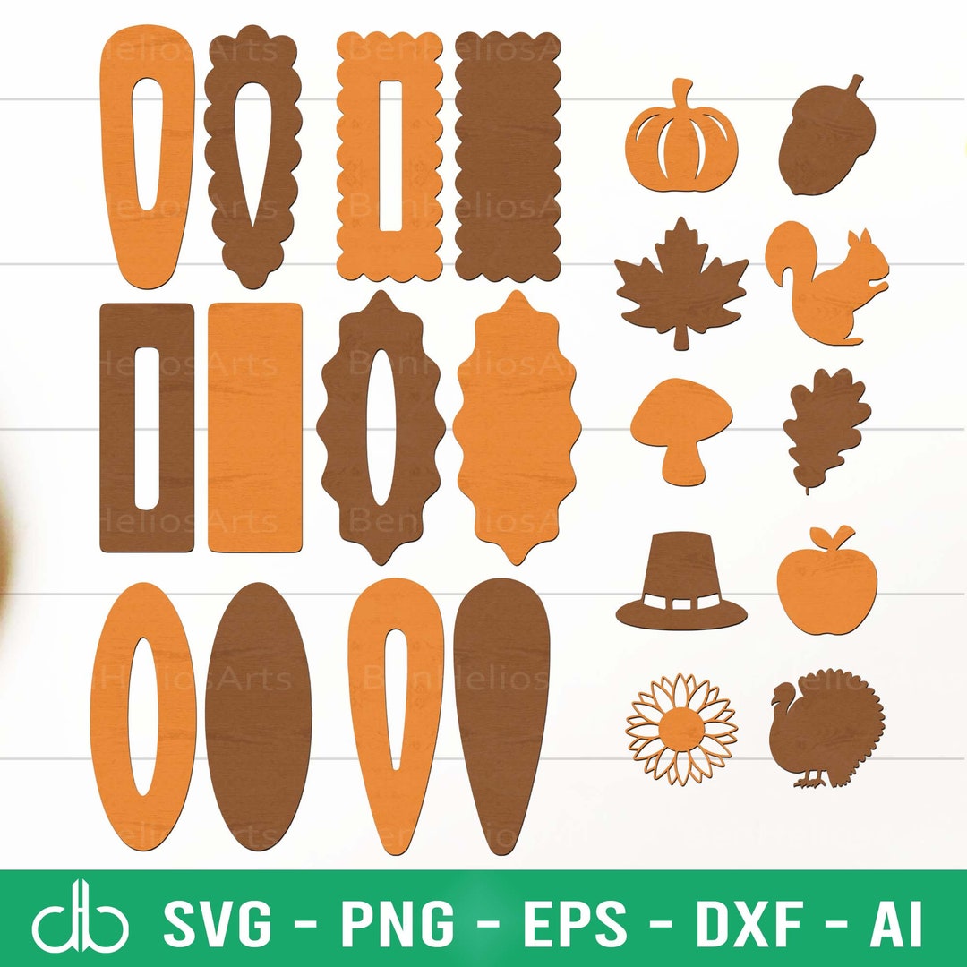 Autumn Snap Clip SVG Bundle, Fall Snap Clips SVG, Autumn Snap Clip ...