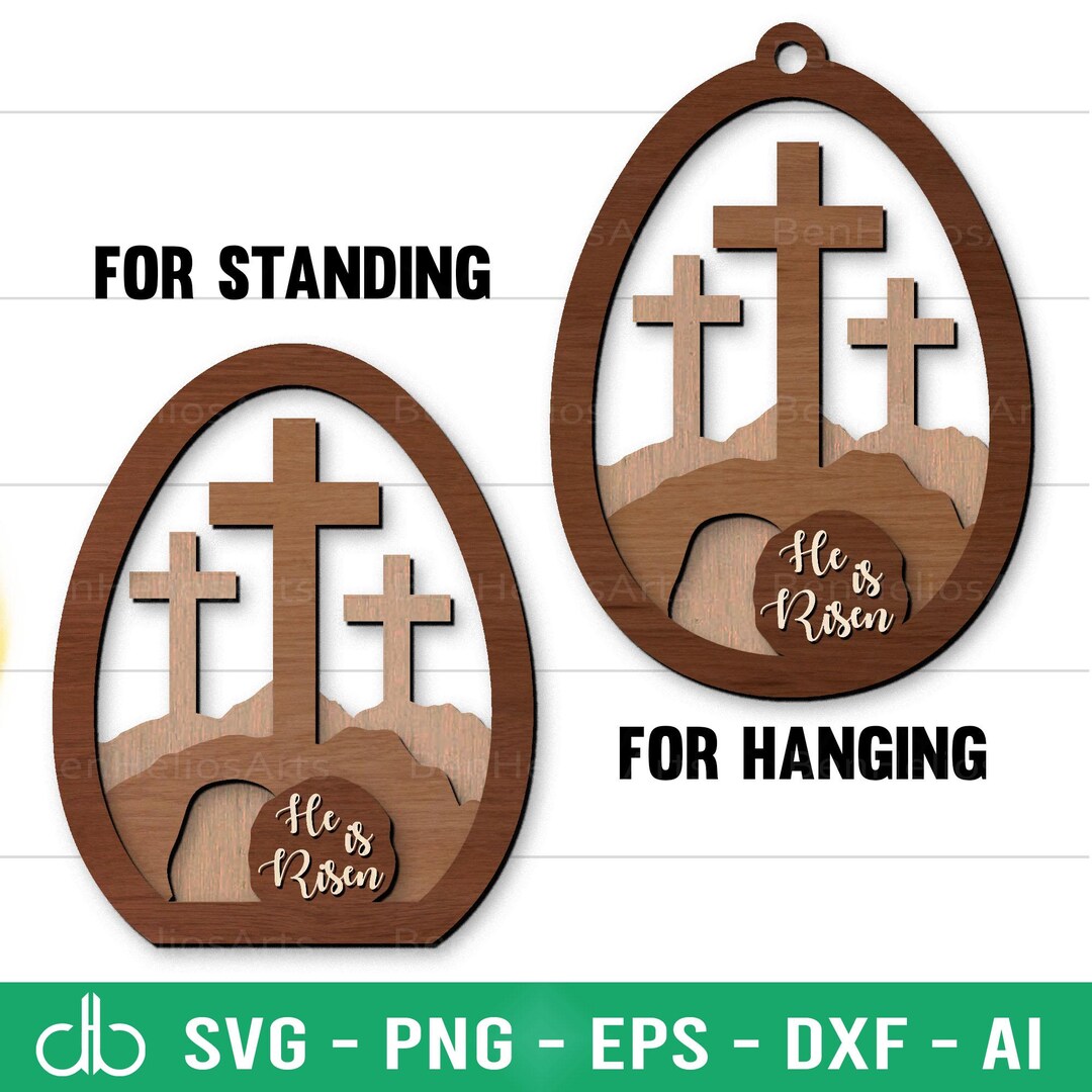 Christian Easter SVG, Resurrected Tomb SVG, Empty Tomb Easter Scene ...