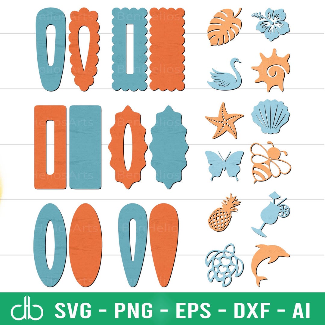Summer Snap Clip SVG Bundle, Summer Snap Clips SVG, Summer Snap Clip ...