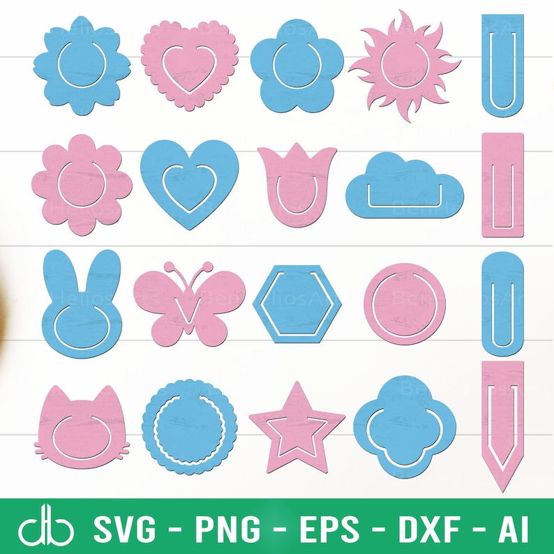 Cute Paperclips SVG Bundle, Bookmarks SVG Bundle, Cute Clips SVG ...
