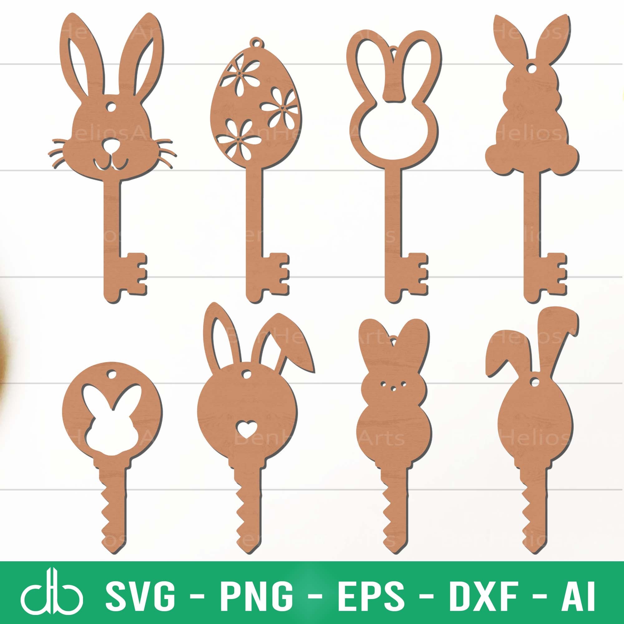 Easter Bunny Magic Key SVG Bundle, Bunny Key SVG, Rabbit Key SVG ...