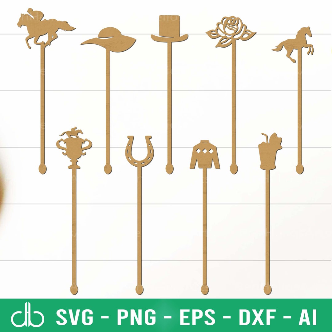 Kentucky Derby Stir Swizzle Sticks SVG, Kentucky Derby Stir Swizzle ...