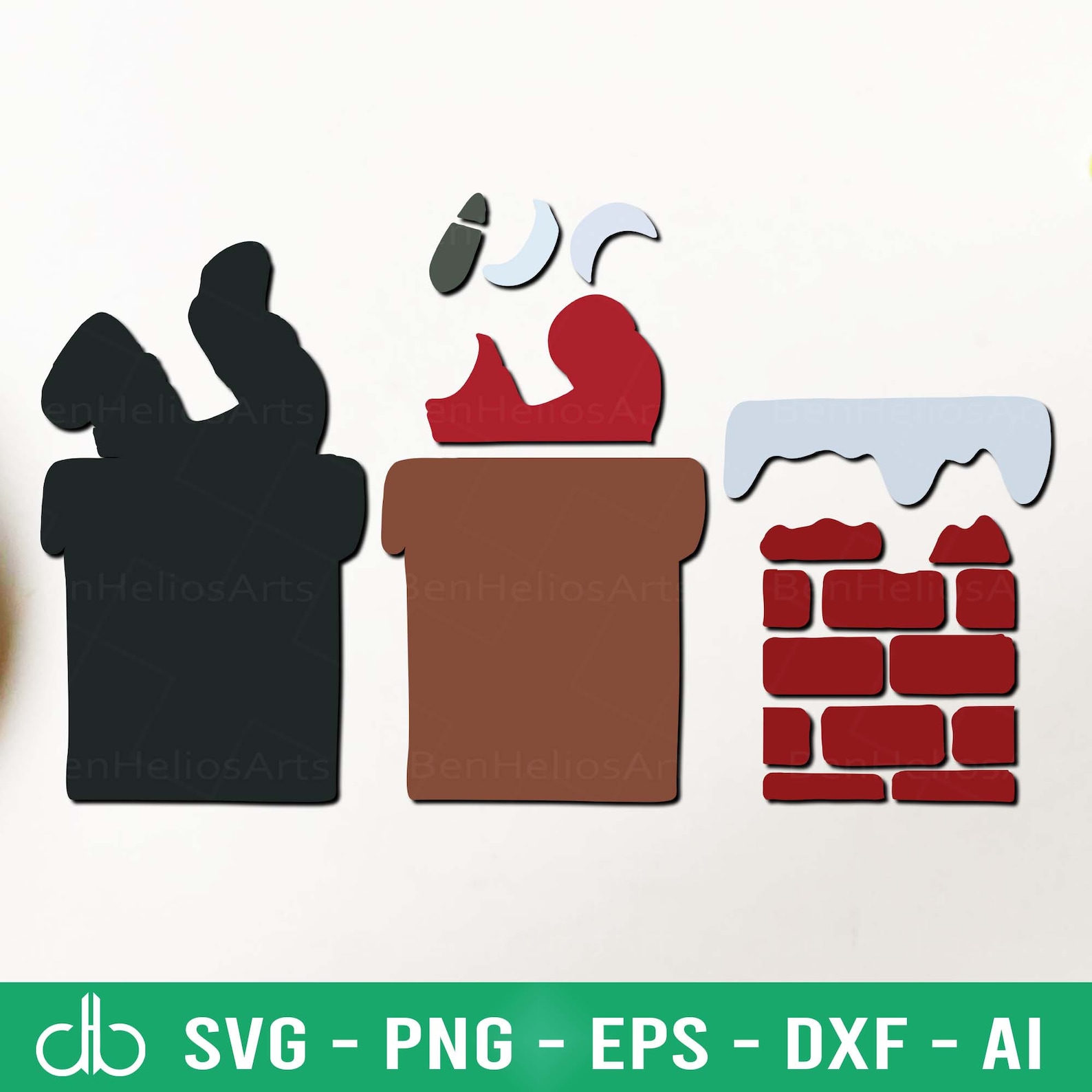 Santa Chimney SVG, Christmas Santa Claus Chimney SVG, Santa Feet in ...