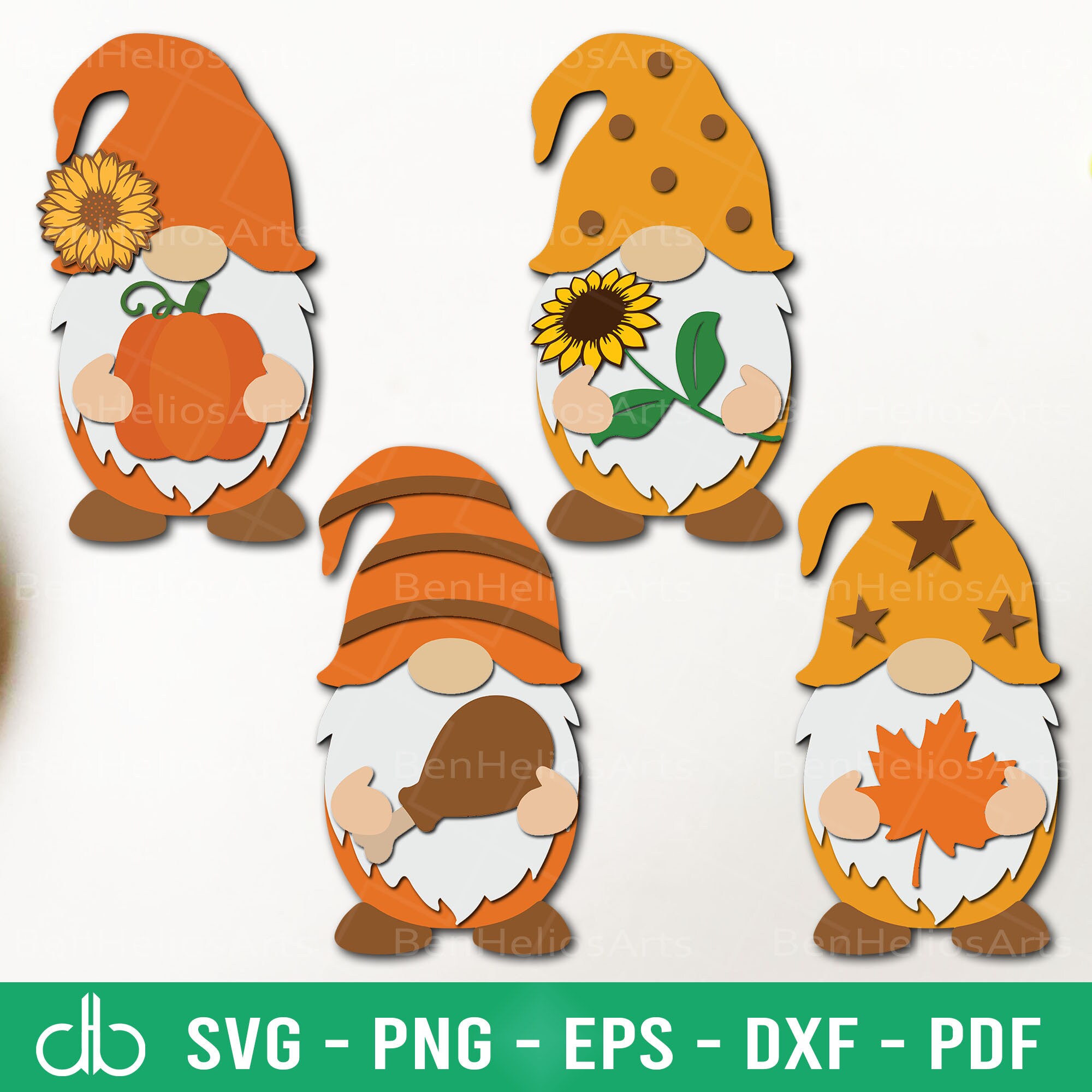 Thanksgiving Gnomes SVG Bundle Fall Gnome SVG Autumn Gnome - Etsy