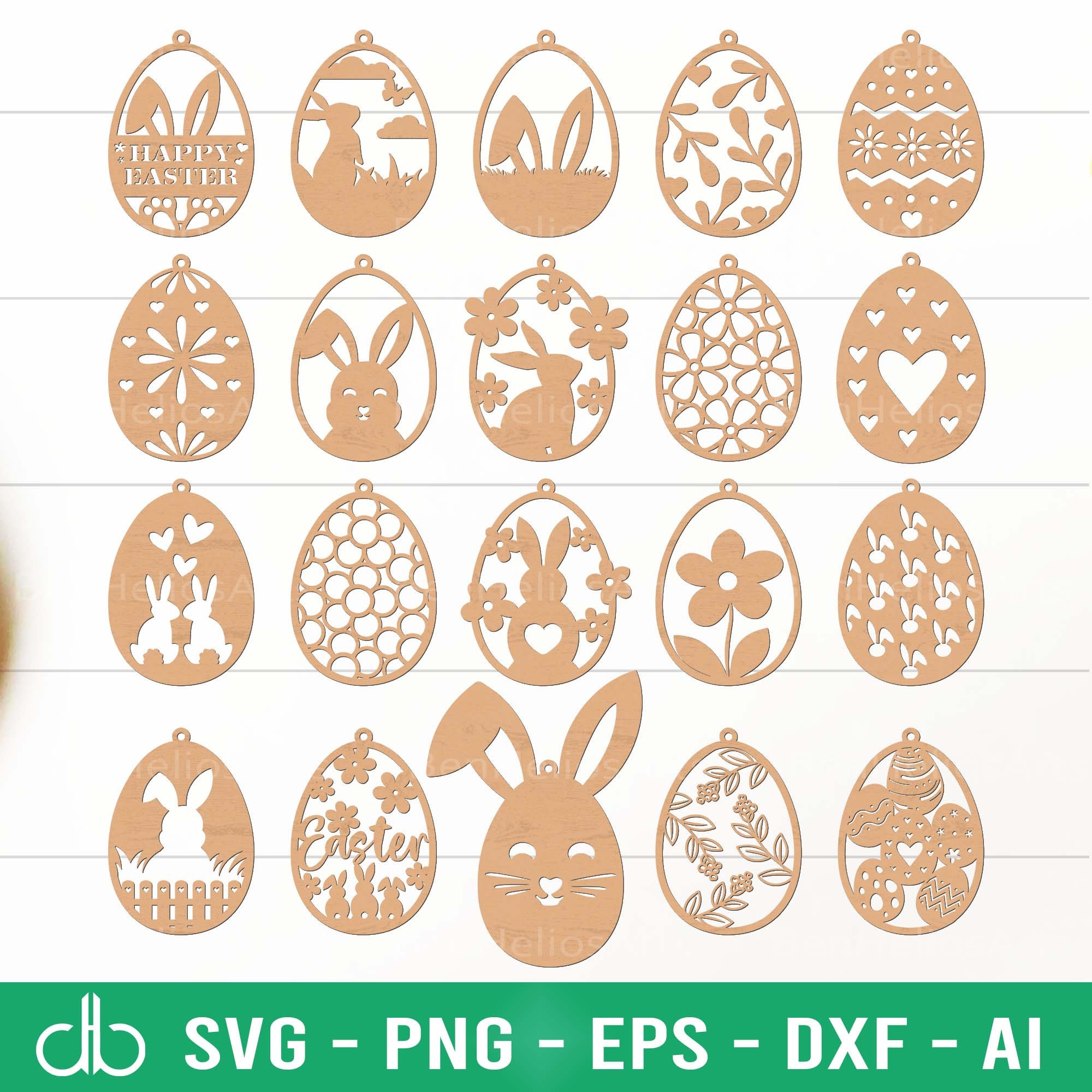Easter Eggs SVG, Easter Egg Ornaments SVG, Easter Egg Bundle SVG ...