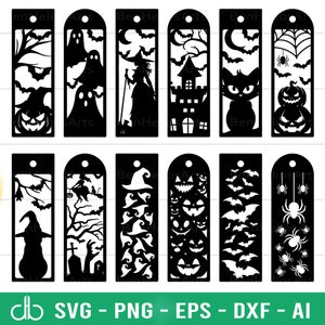 Halloween Bookmark SVG Bundle, Halloween Bookmarks SVG, Bookmarks SVG ...