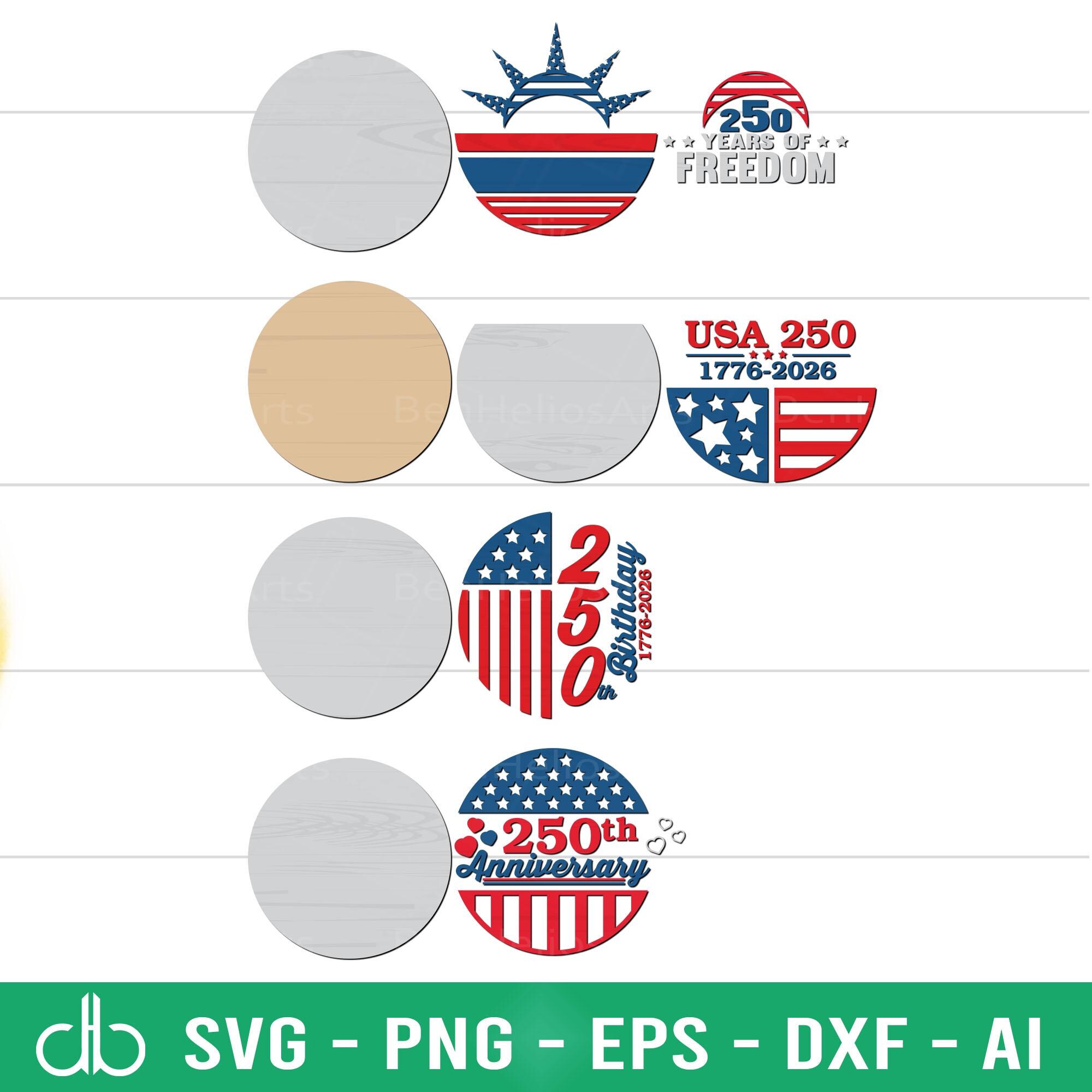 America 250 Door Hanger SVG, USA 250 Years of Freedom, USA 250th ...