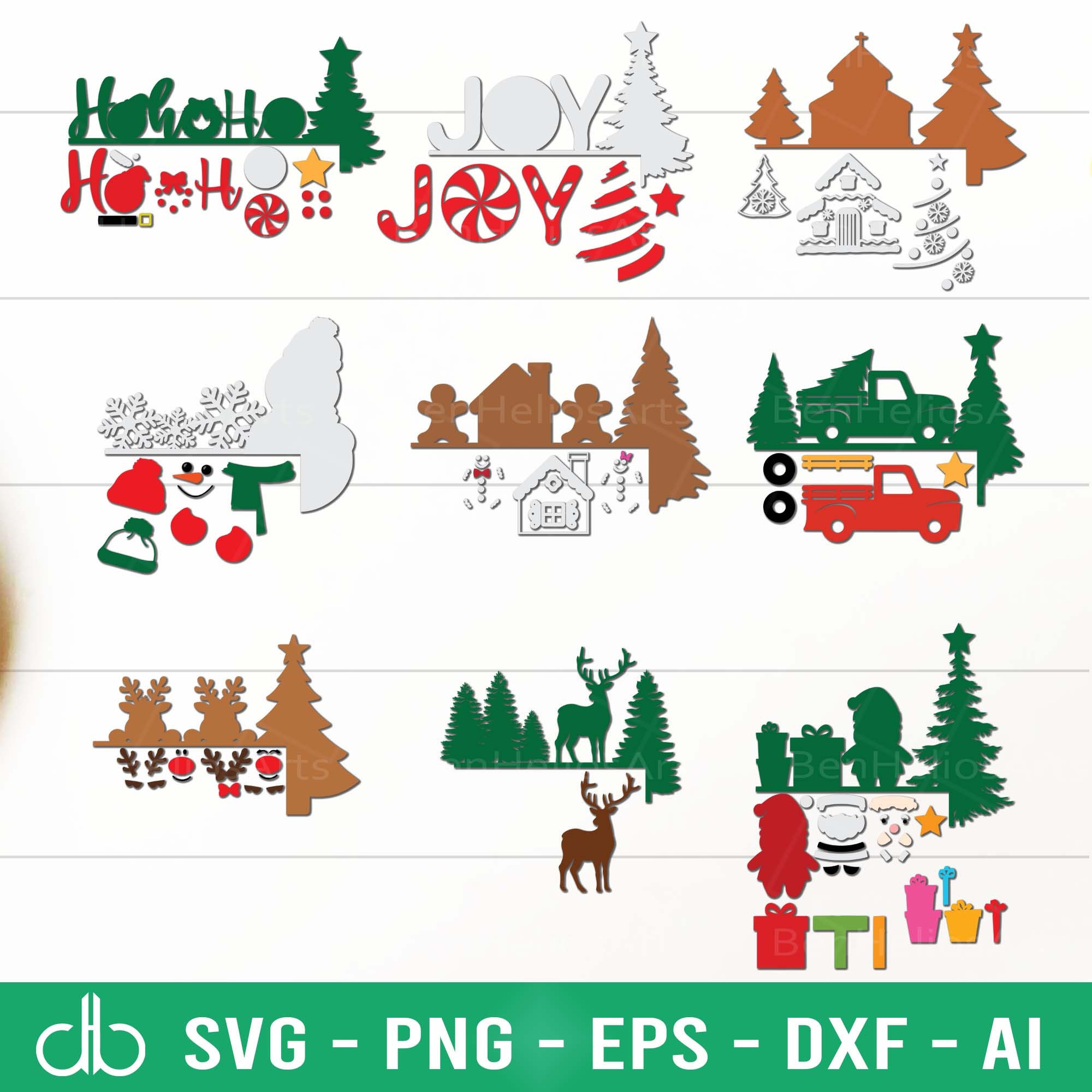 Christmas Door Corners SVG Christmas Door Corner Bundle SVG - Etsy