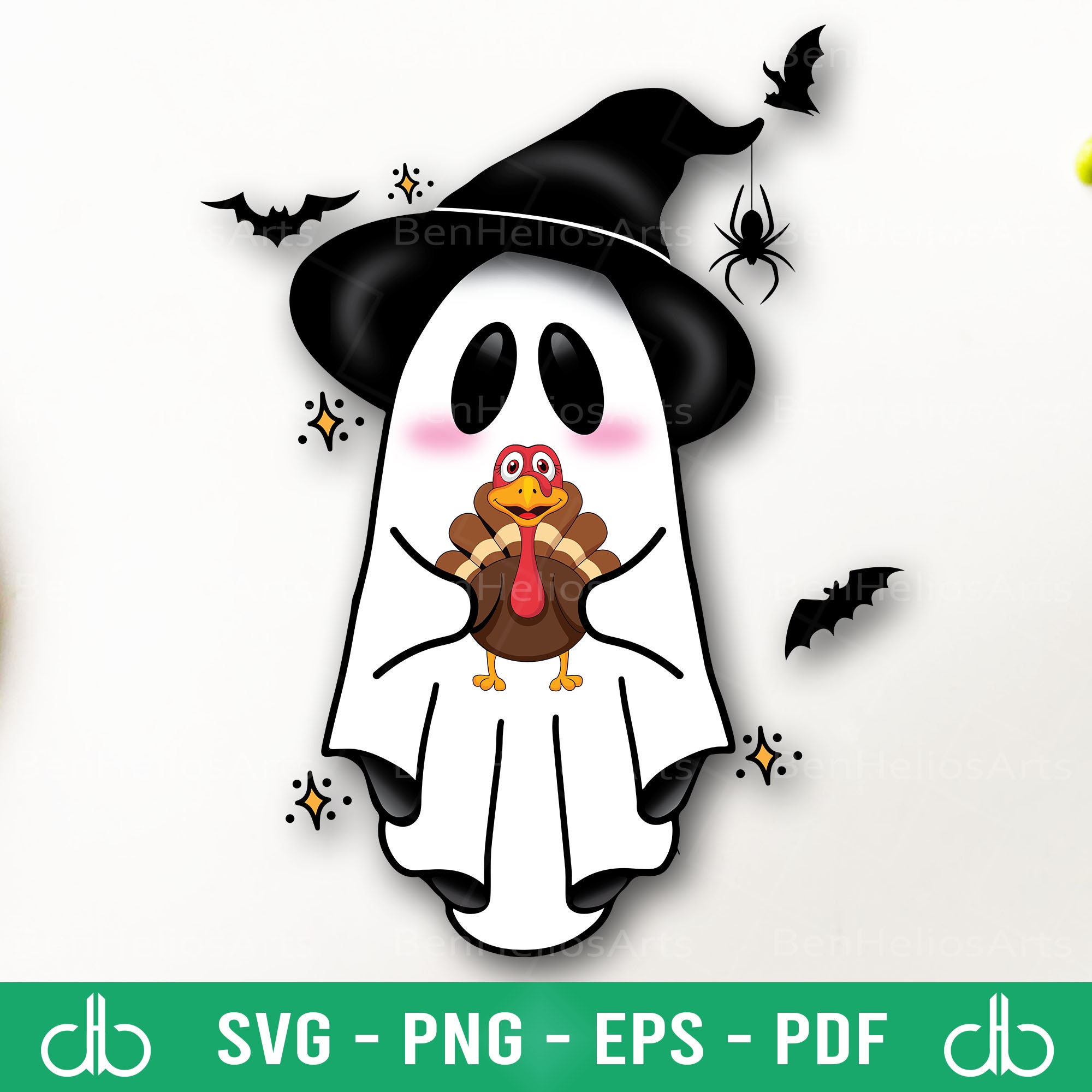 Ghost Turkey SVG Ghost Thanksgiving Turkey SVG Ghost Holding - Etsy