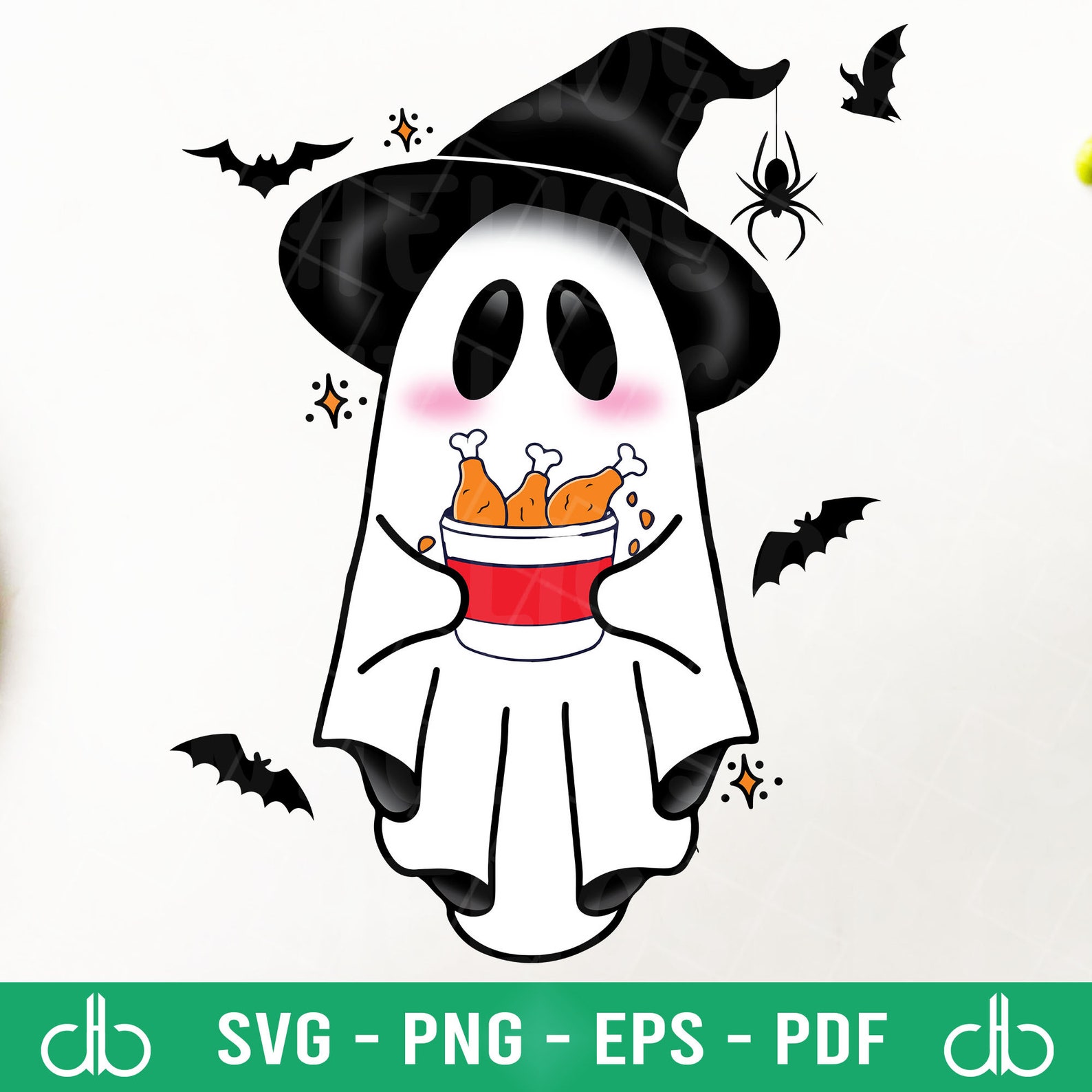 Ghost Fried Chicken SVG Ghost Love Fried Chicken SVG Ghost - Etsy