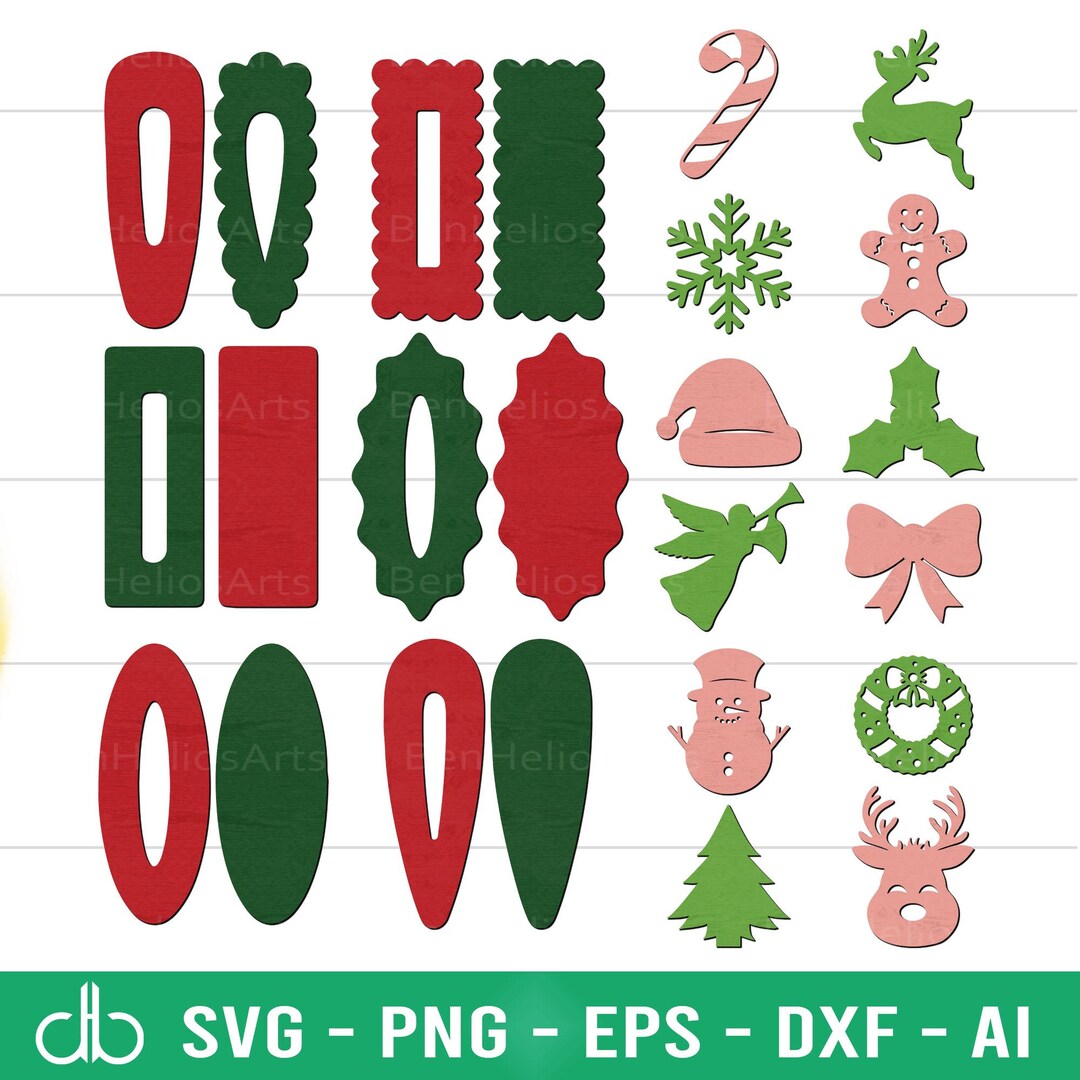 Christmas Snap Clip SVG Bundle, Christmas Snap Clips SVG, Christmas ...