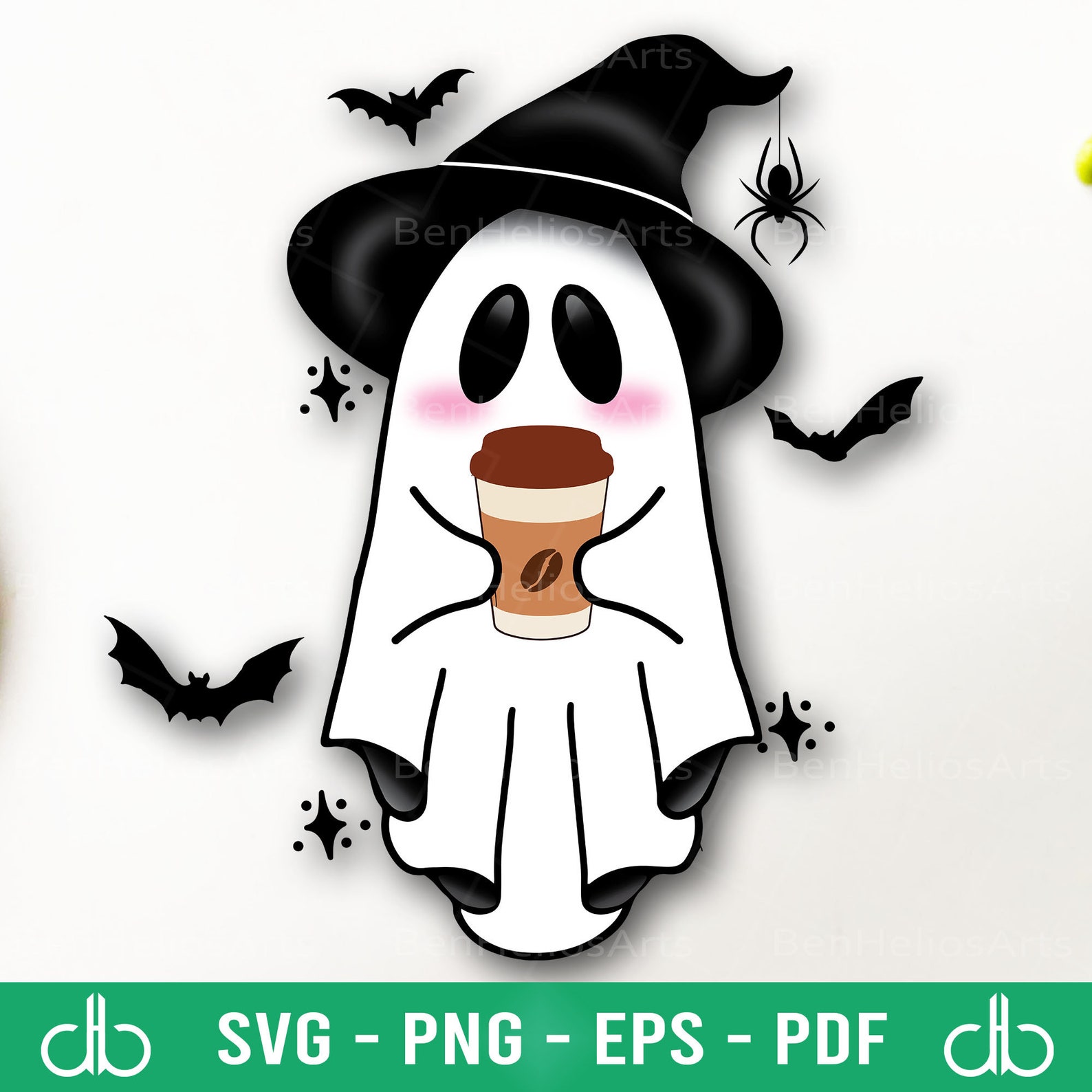 Ghost Coffee SVG Ghost Love Coffee SVG Ghost Holding Coffee - Etsy